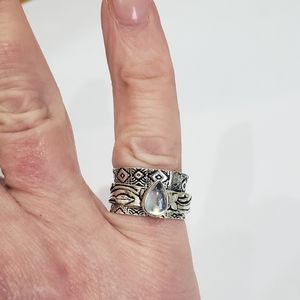 Hand Crafted | Jewelry | Beautiful Rainbow Moonstone 925 Spinner Punk ...